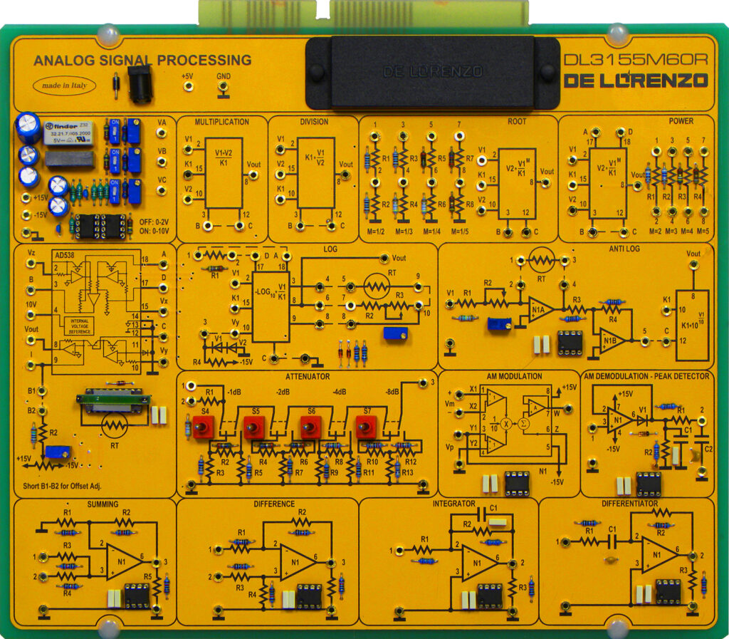 ANALOGUE SIGNAL PROCESSING - De Lorenzo Training & Didactical Equipment