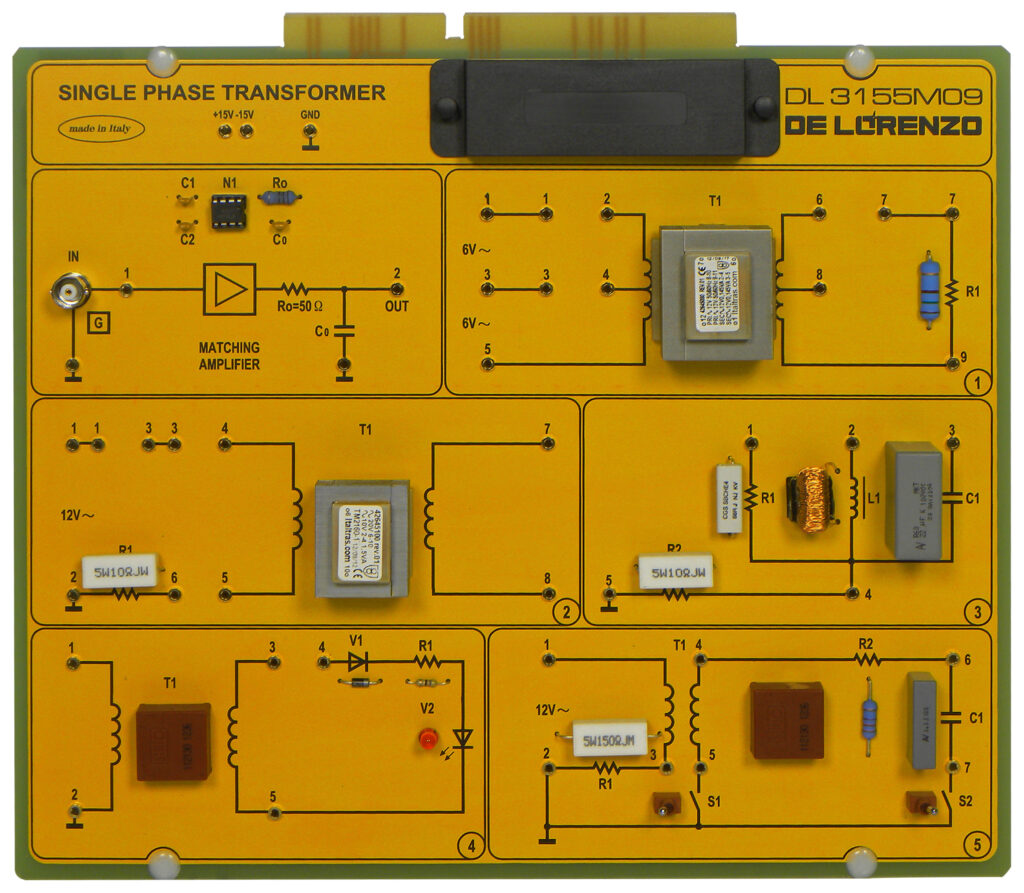 SINGLE-PHASE TRANSFORMER - De Lorenzo Training & Didactical Equipment