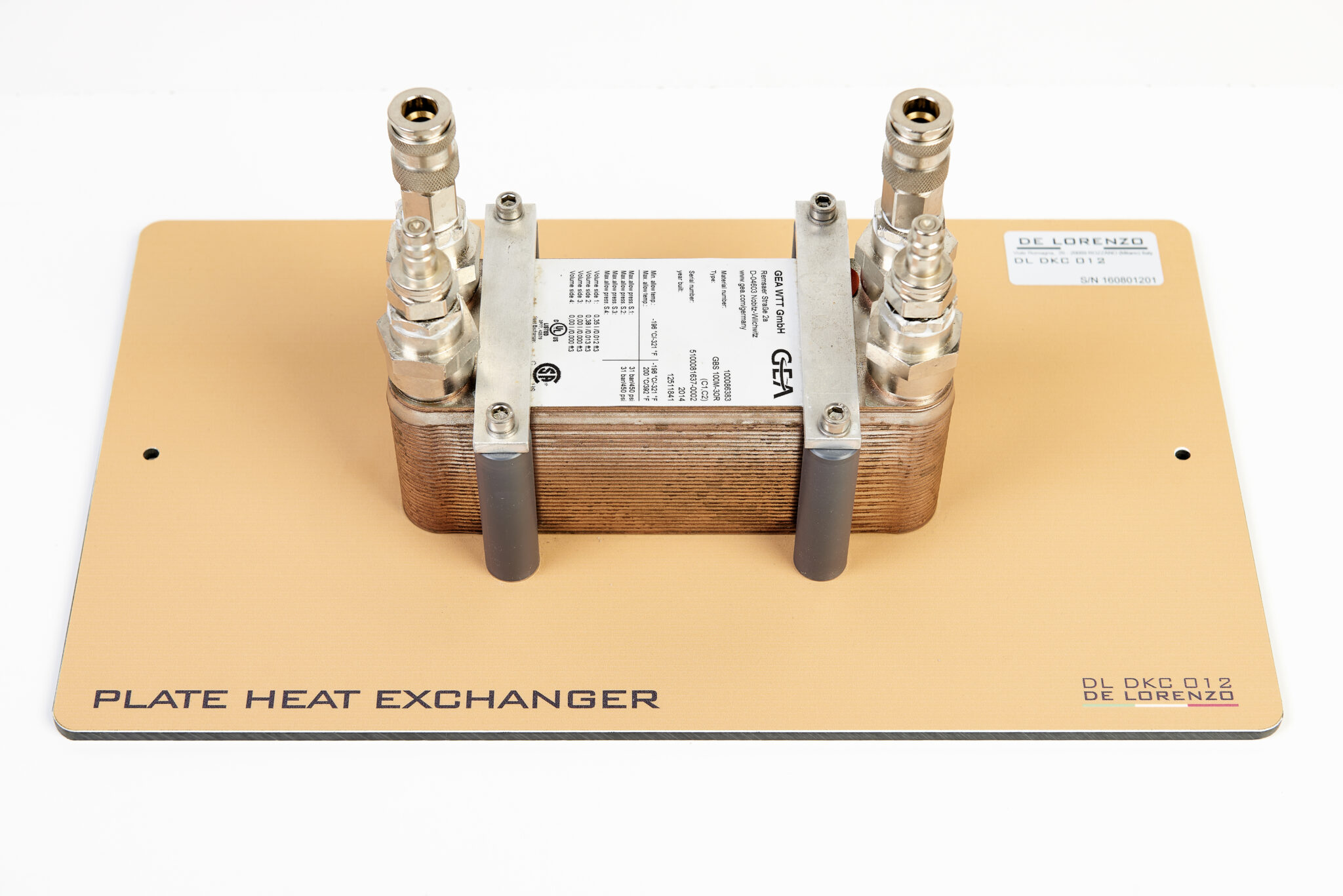 PLATE HEAT EXCHANGER - De Lorenzo Training & Didactical Equipment