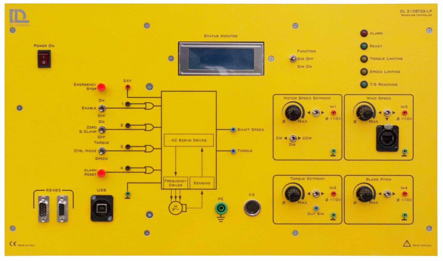 BRUSHLESS MOTOR CONTROLLER - De Lorenzo Training & Didactical Equipment